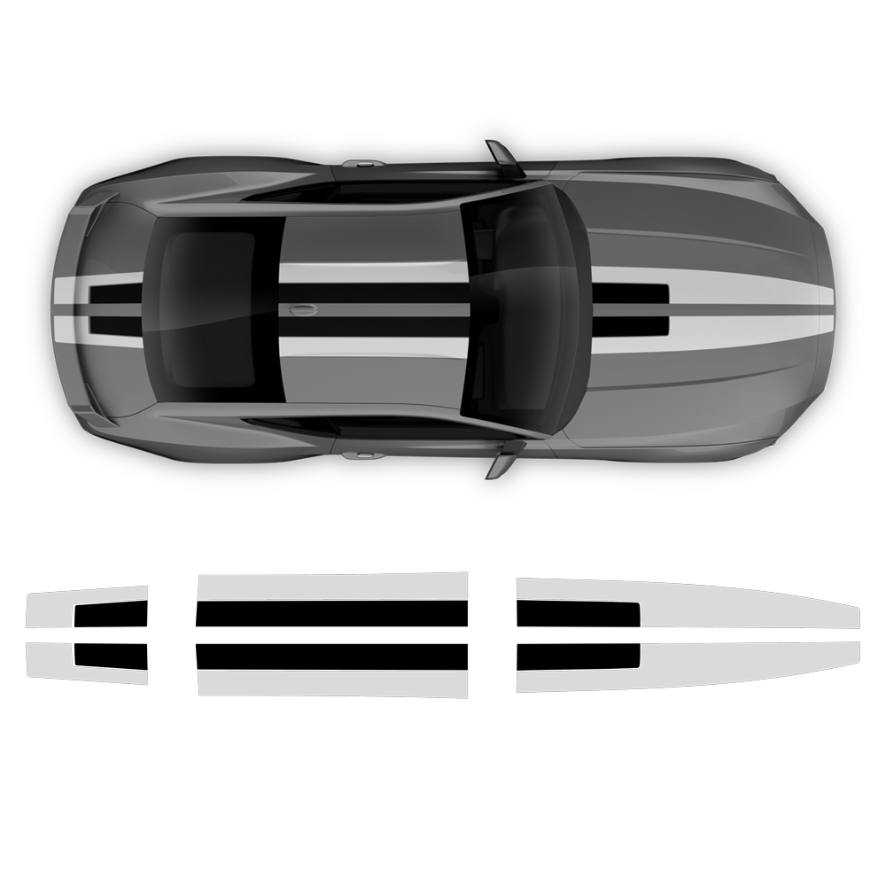 Two colors Racing Stripes Set, for Mustang 2024 - 2025 (Gen7 ...