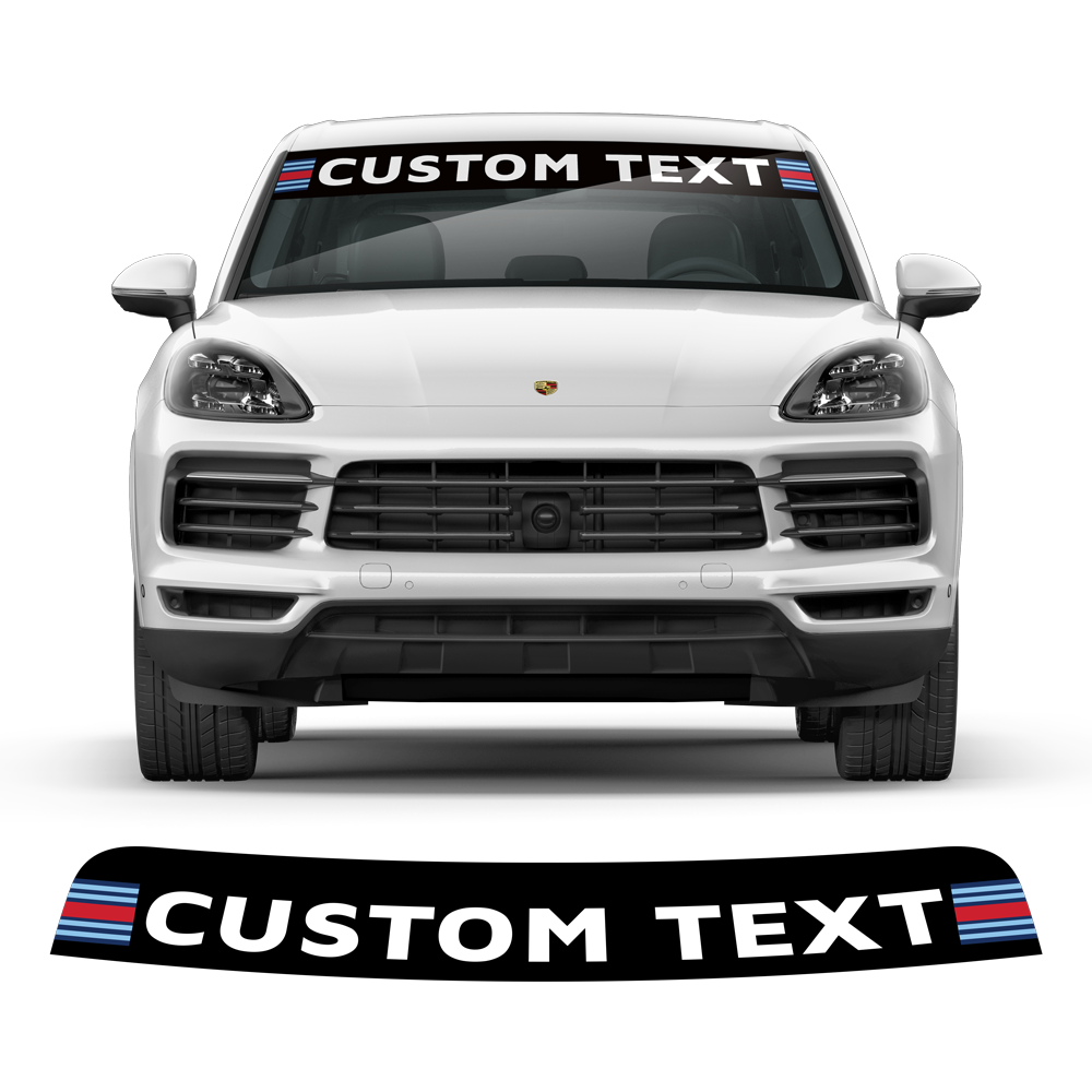 Windshield Martini Racing decals, for Cayenne / Macan | autodesign.shop