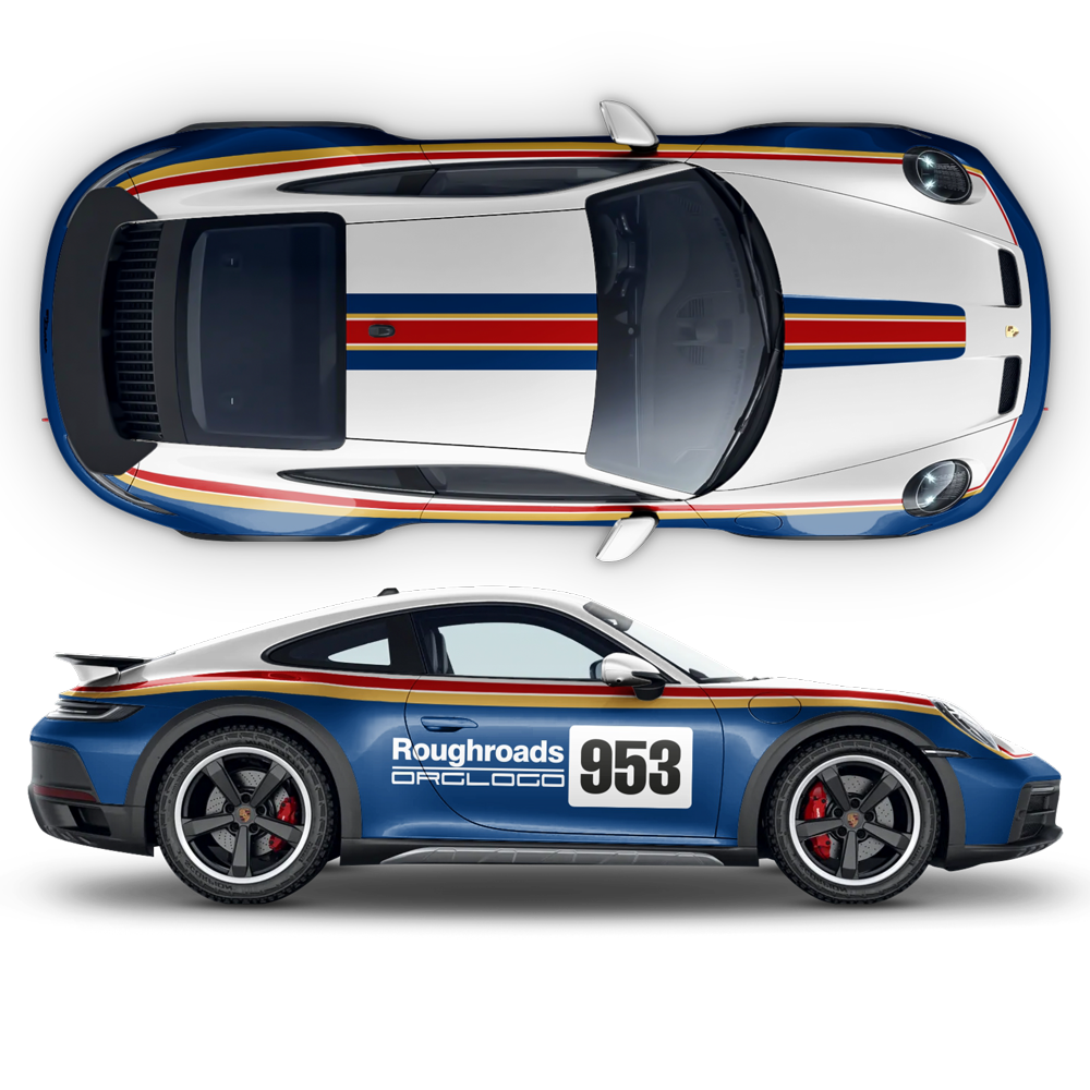 Roughroads Dakar Edition decals set for Carrera 911 (992) 2023 - 2024 ...