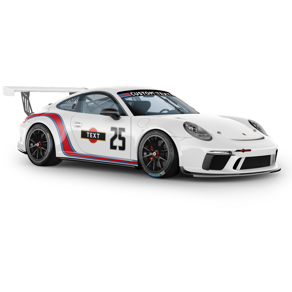 Curved Martini Side Stripes Graphic, for Carrera 996/997/991/992 ...