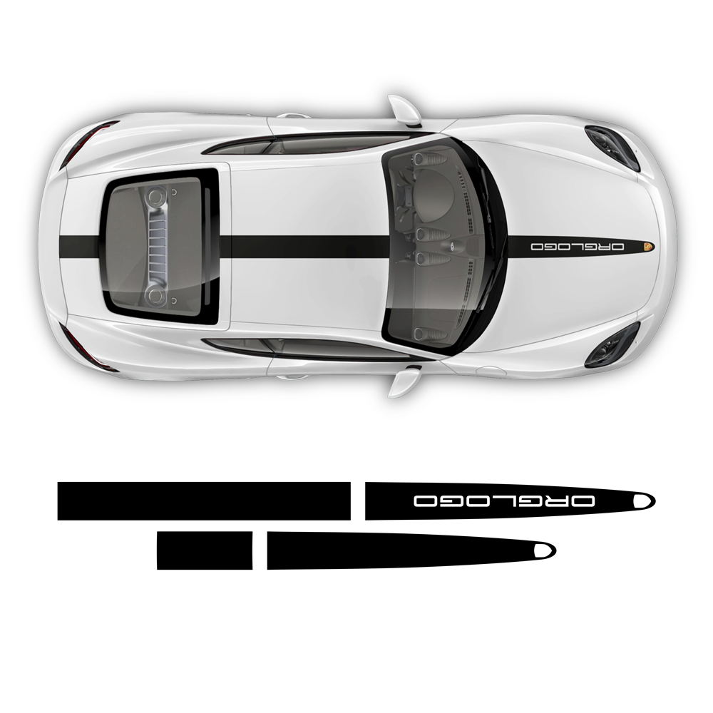 Racing Decals set in one color, Cayman / Boxster 2005 - 2024 ...