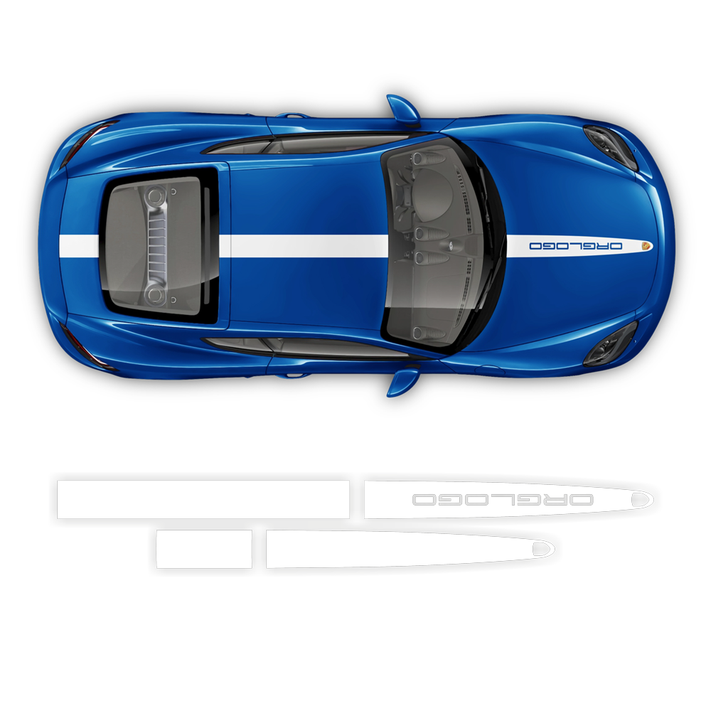 Racing Decals set in one color, Cayman / Boxster 2005 - 2024 ...
