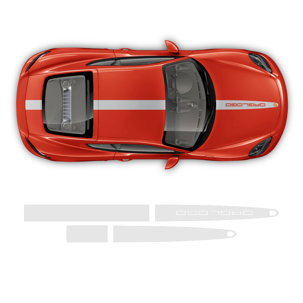 Racing Decals set in one color, Cayman / Boxster 2005 - 2024 ...