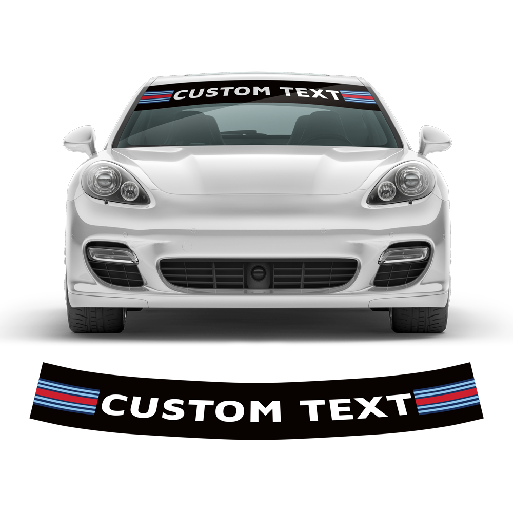 Windshield Martini Racing decals, for Panamera | autodesign.shop