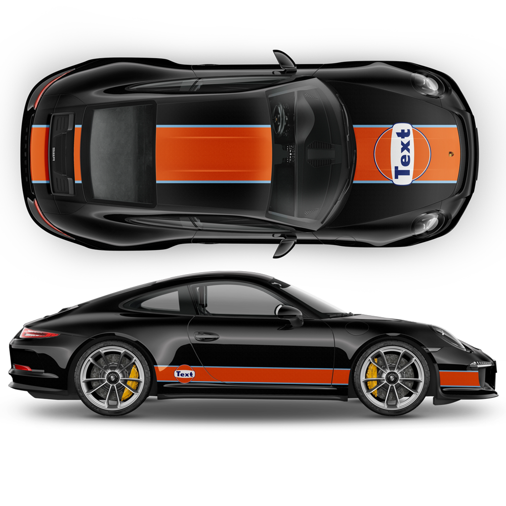 GULF Le Mans Racing Stripes Set, Carrera 1999 - 2023 | autodesign.shop