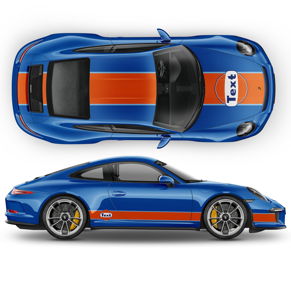 GULF Le Mans Racing Stripes Set, Carrera 1999 - 2023 | autodesign.shop