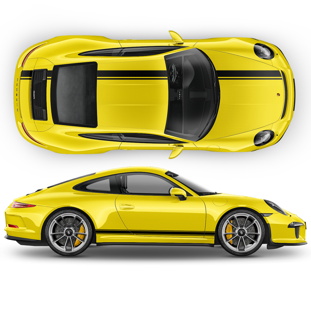 Asymmetrical Racing Stripes set, Carerra | autodesign.shop