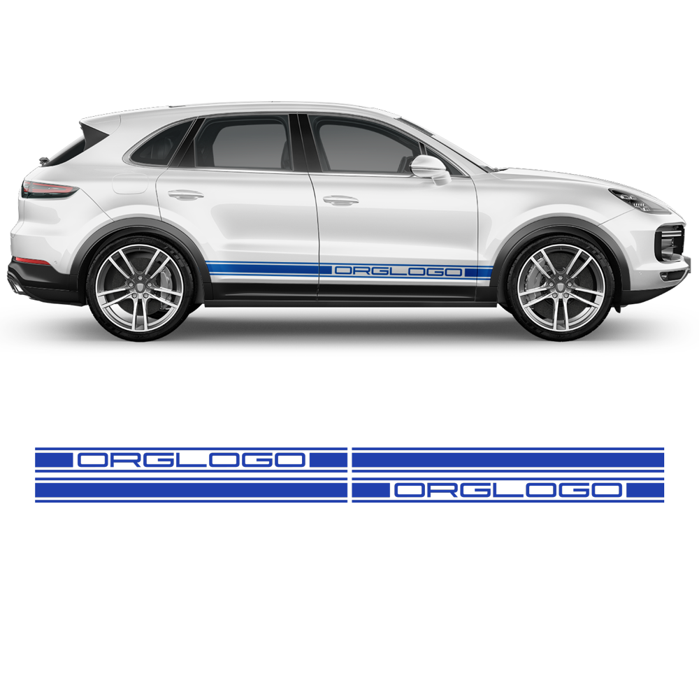Racing Decals Set in One Color, for Porsche Cayenne / Macan ...