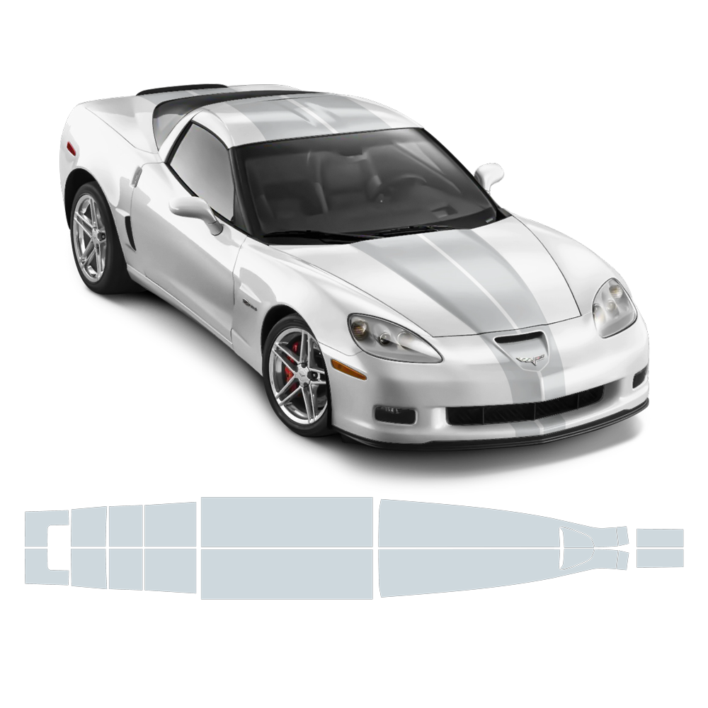 Racing Stripes Over The Top, for Chevrolet Corvette 2005 - 2014 ...