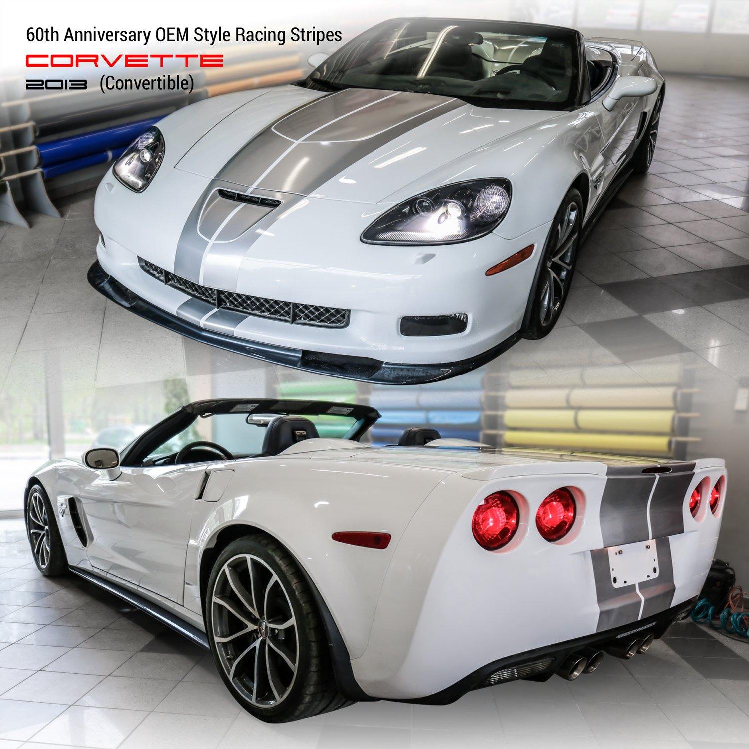 60th Anniversary Racing Stripes, for Chevrolet Corvette 2009 - 2013 ...
