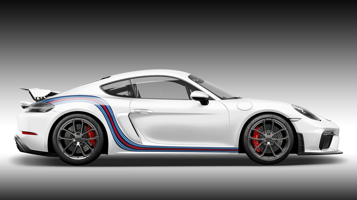 Curved Martini Side Stripes Graphic, for Cayman– autodesign.shop