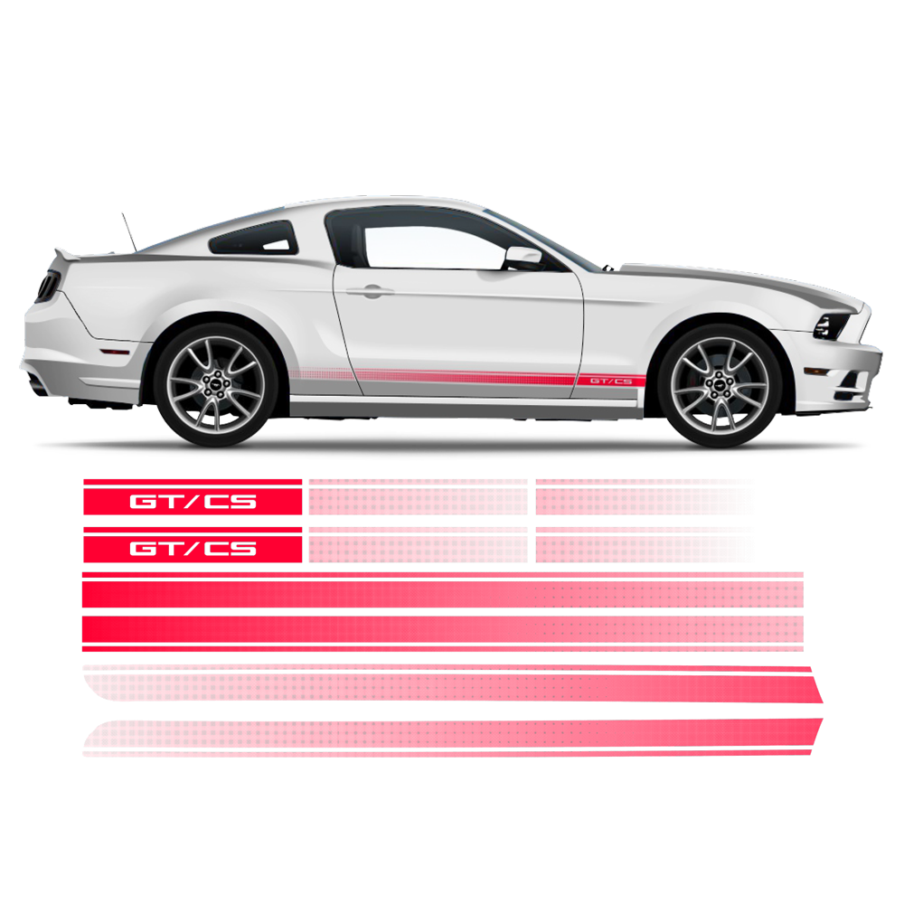 California Special GT/CS Faded Rocker Stripes, for Ford Mustang 2013 ...