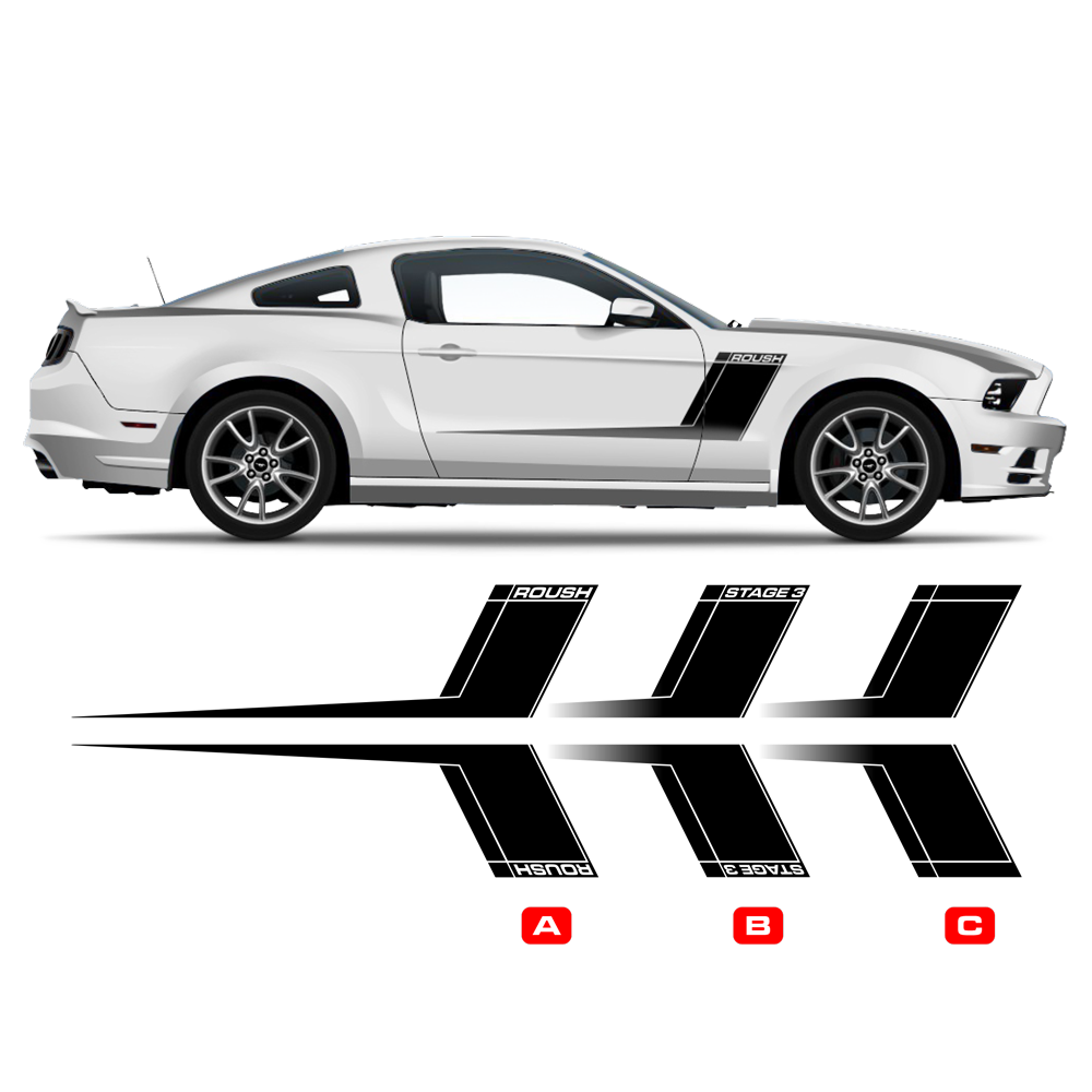 ROUSH Side Graphics, for Ford Mustang 2005 - 2014 | autodesign.shop