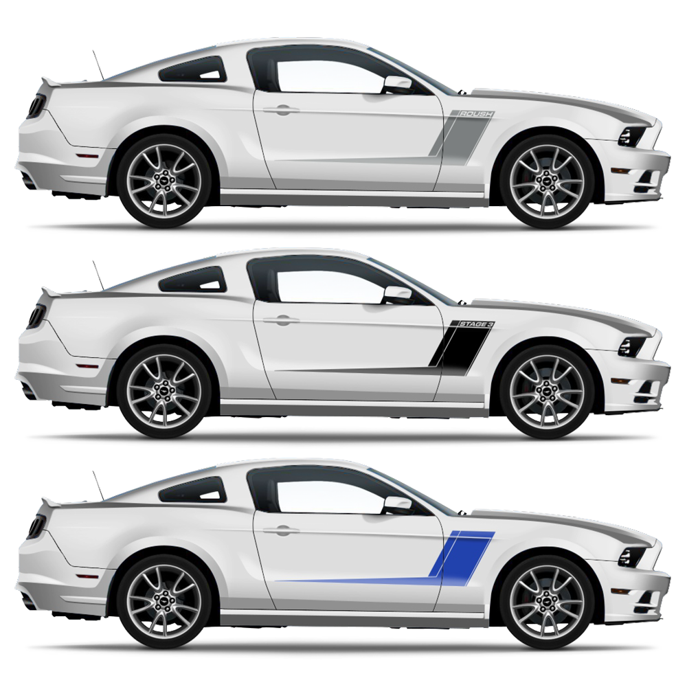 ROUSH Side Graphics, for Ford Mustang 2005 - 2014 | autodesign.shop