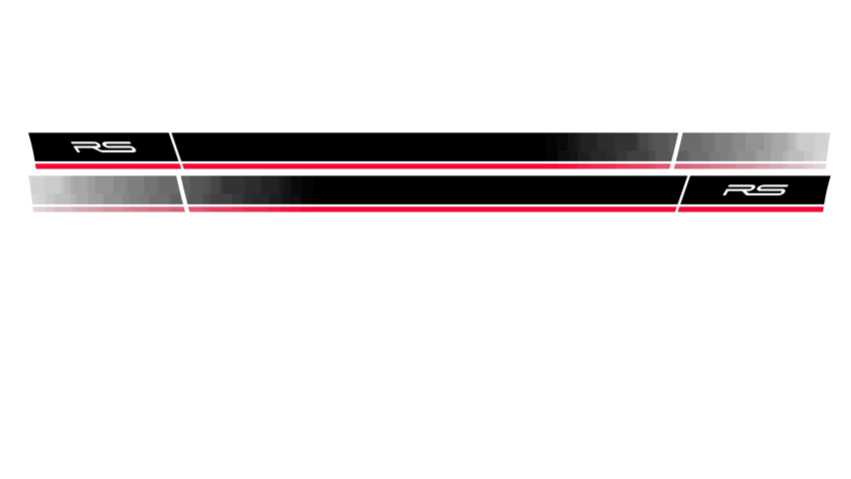 Roush RS / RS1 / RS2 / RS3 faded rocker stripes, Ford Mustang 2010 ...