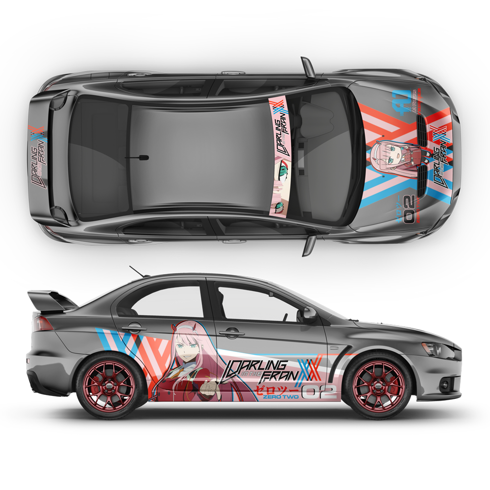 Itasha Zero Two (Darling in the FranXX) Anime Style Graphic Decals, for ...