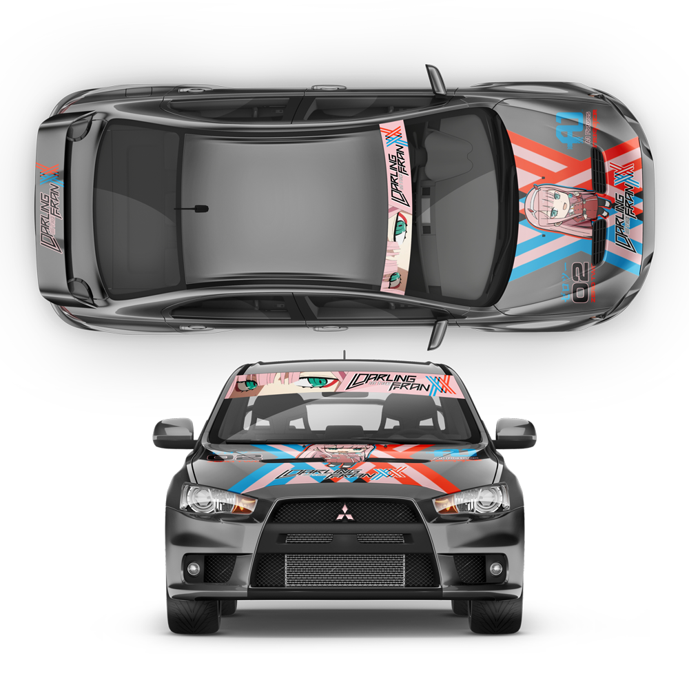 Itasha Zero Two (Darling in the FranXX) Anime Style Graphic Decals, for ...