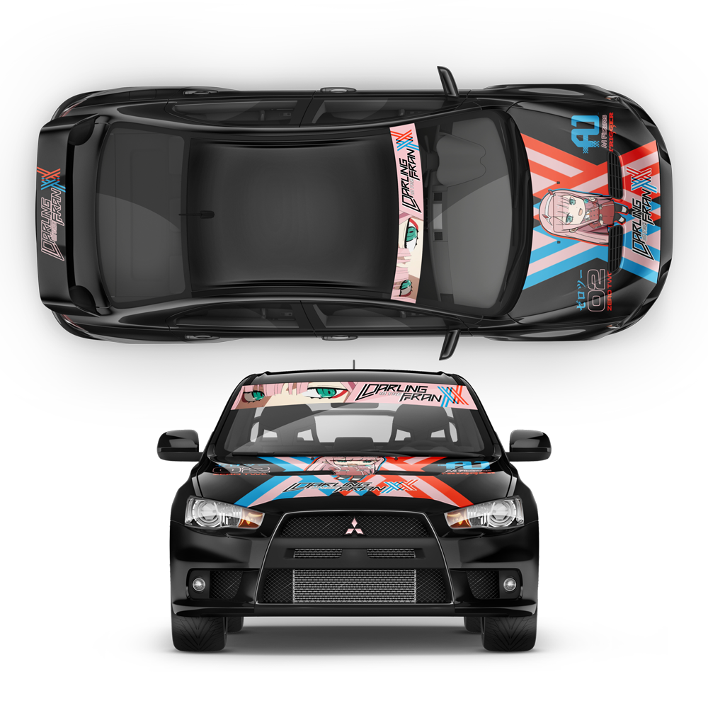Itasha Zero Two (Darling in the FranXX) Anime Style Graphic Decals, for ...