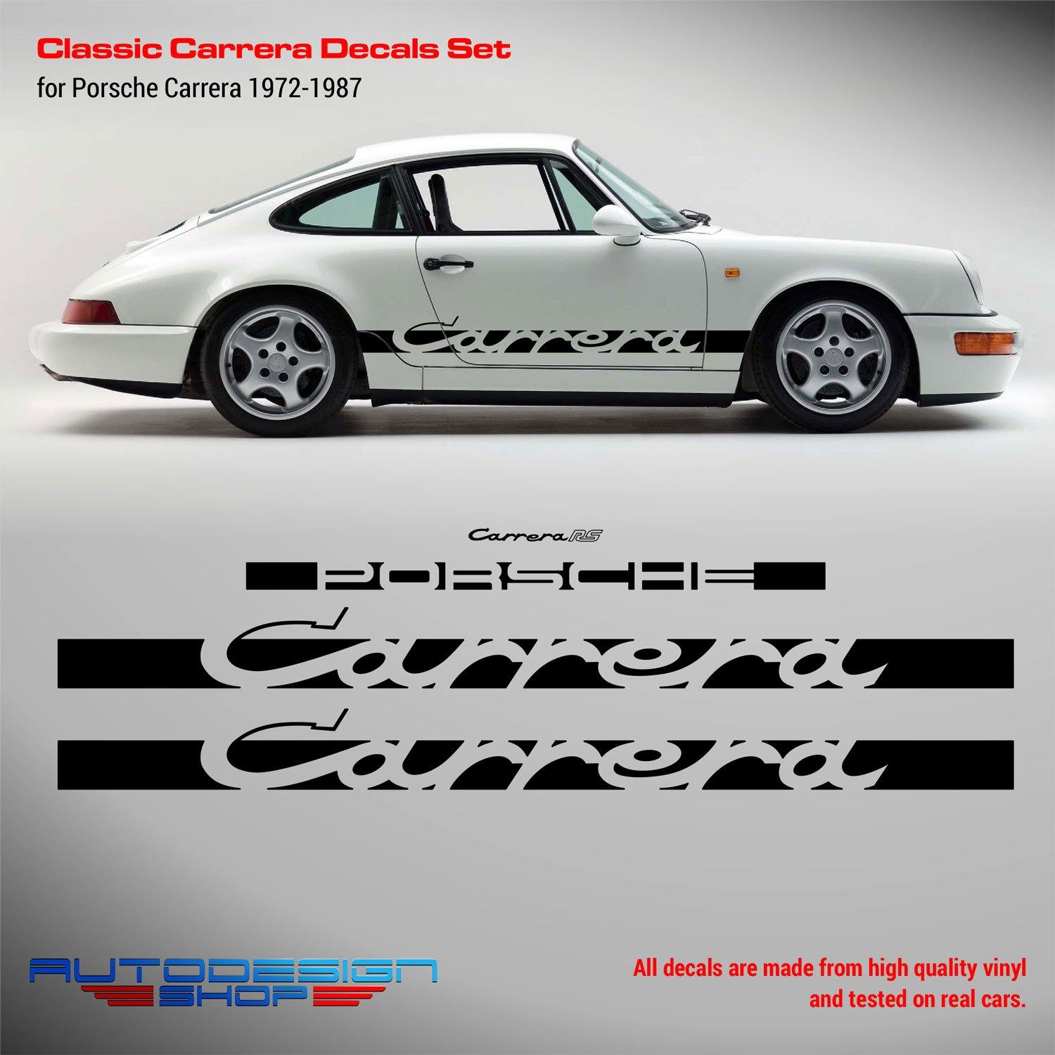 Classic Carrera Decals Set, for Porsche 1972 - 1987 | autodesign.shop