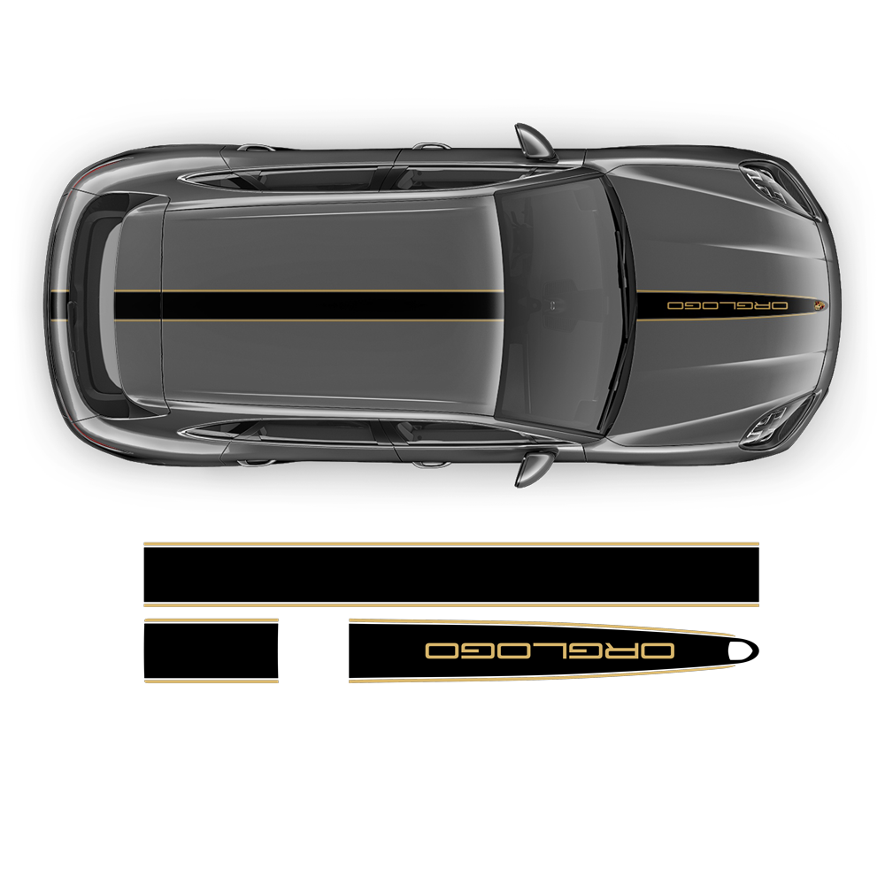 Racing Decals Set in Two Colors, for Porsche Cayenne / Macan ...