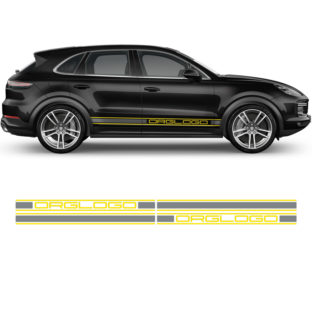 Racing Decals Set in Two Colors, for Porsche Cayenne / Macan ...