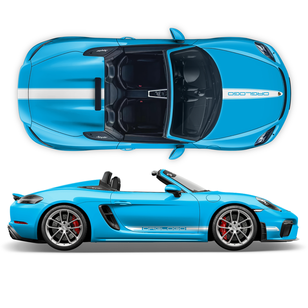Contoured Racing Decals set in one color, for Spyder 2005 - 2020 ...