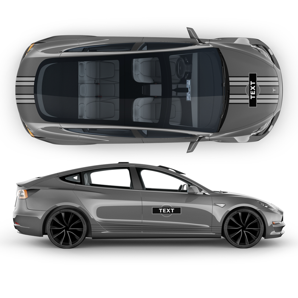 19' Martini Racing stripes, for Tesla Model3 | autodesign.shop