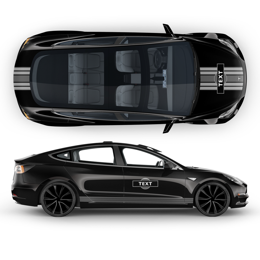 19' Martini Racing stripes, for Tesla Model3 | autodesign.shop