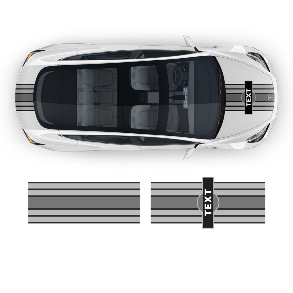 19' Martini Racing stripes, for Tesla Model3 | autodesign.shop